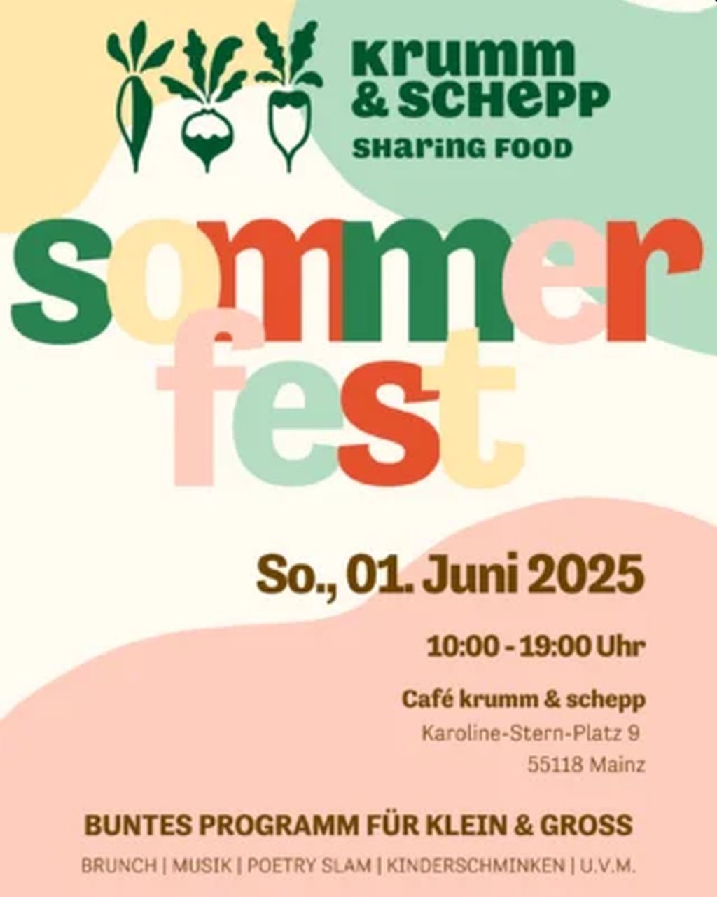 Sommerfest des krumm & schepp am 1. Juni am Karoline-Stern-Platz ...