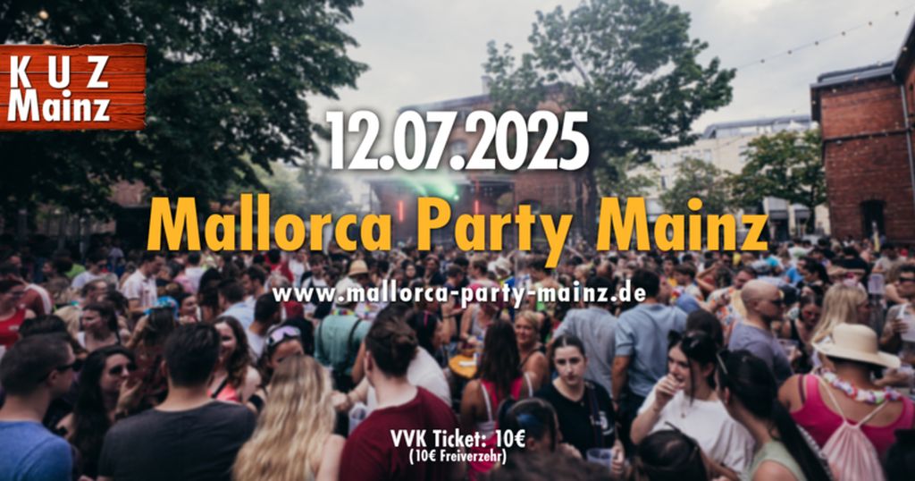 Mallorca-Party am 12. Juli im KUZ - sensor Magazin - Mainz