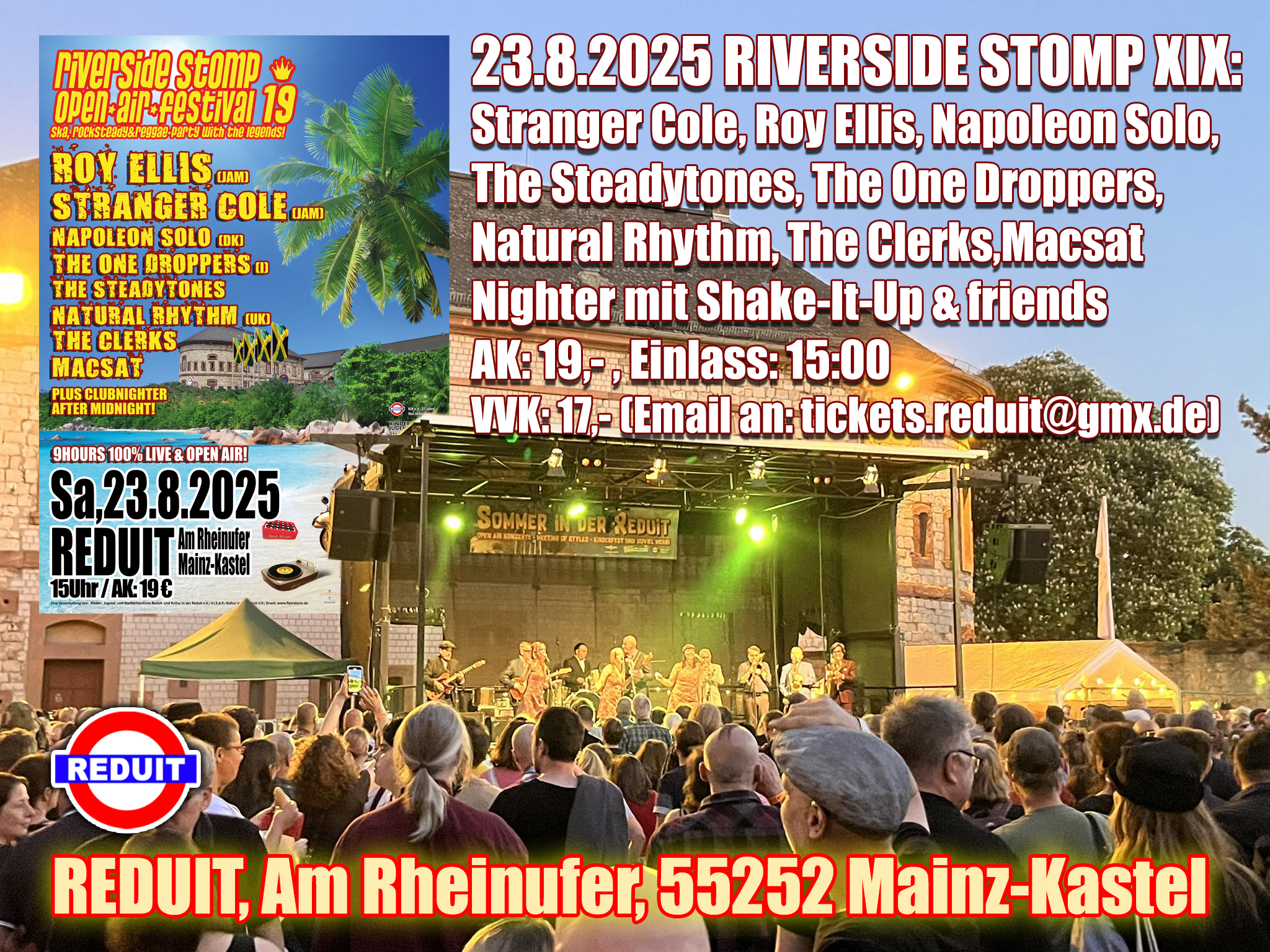 Riverside Stomp Open-Air am 23. August in der Reduit Mainz-Kastel ...